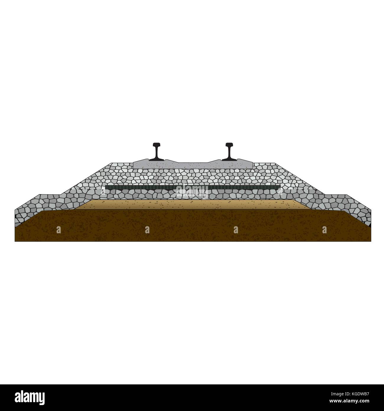 railroad Pavement layers Vector illustration Stock Vector Image & Art ...