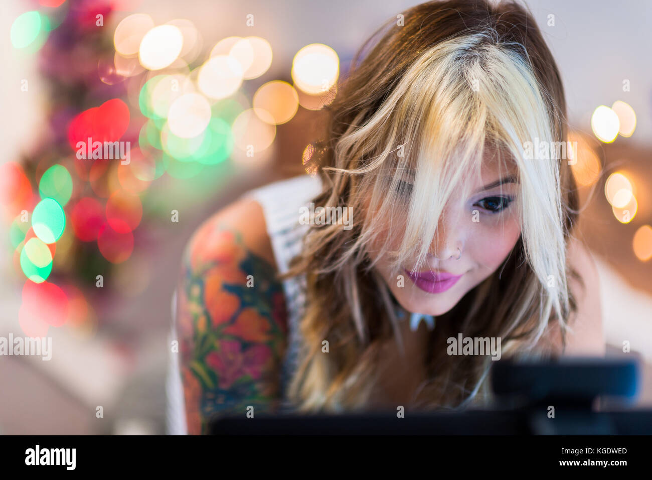 A Colombian webcam model, known as Marcela Guzman, flirts with the ...