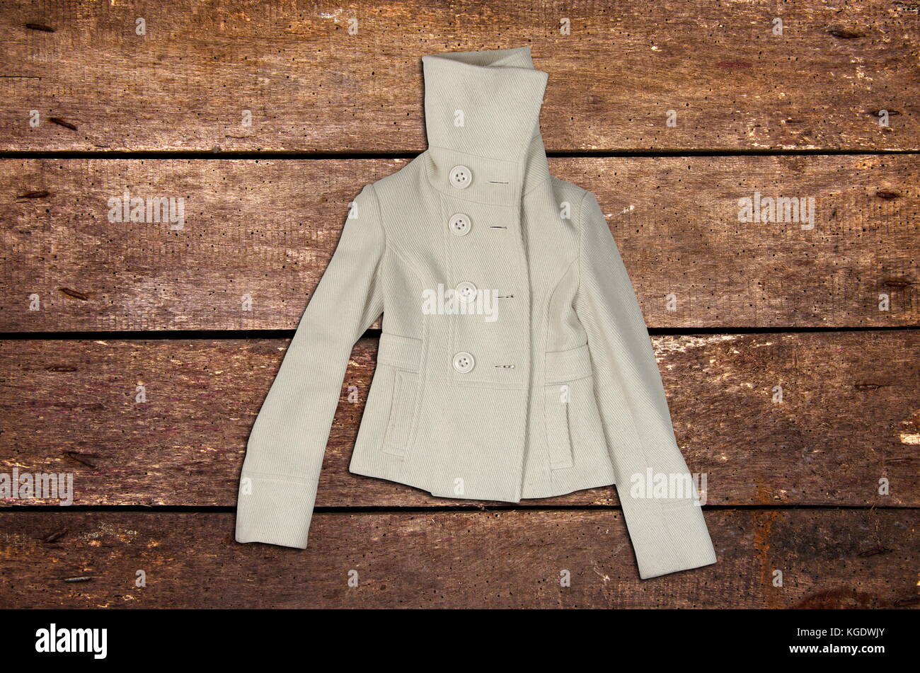 Coat on the table Stock Photo - Alamy