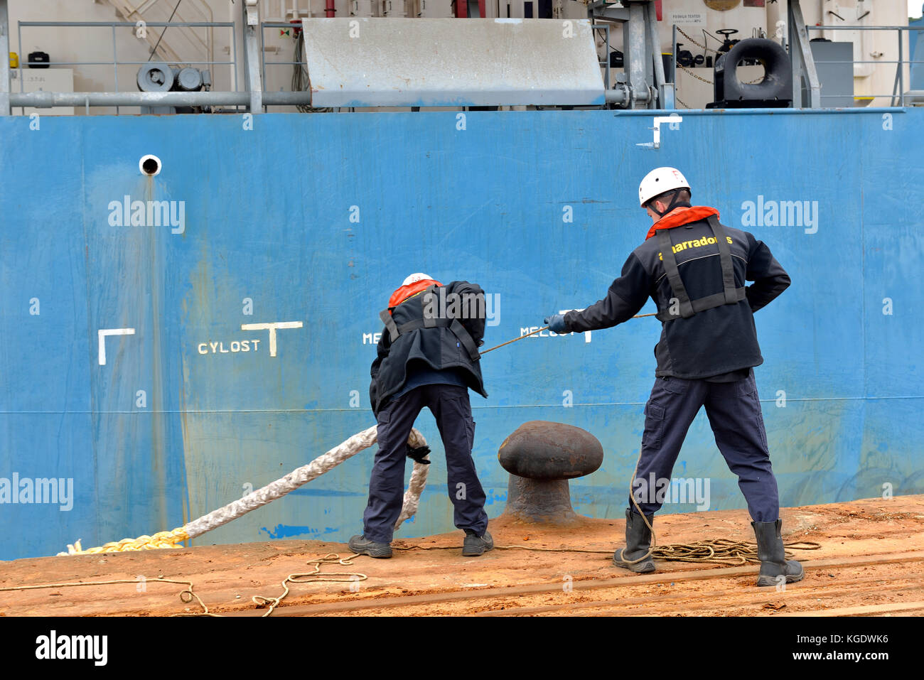 Docking Maneuver at Port of Bilbao, Biscay, Basque Country, Euskadi ...