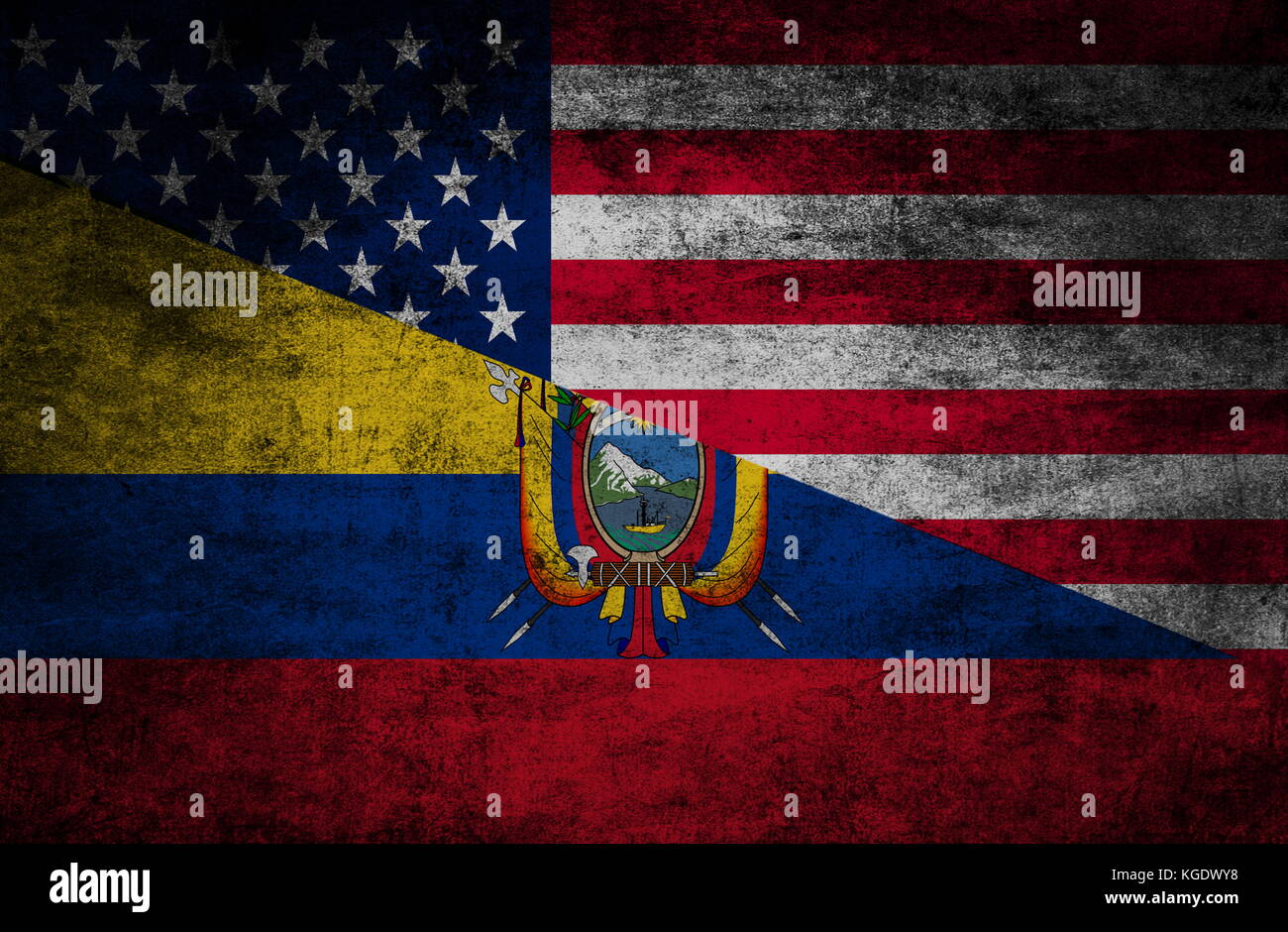 Country relations. Flags on textured background Stock Photo - Alamy