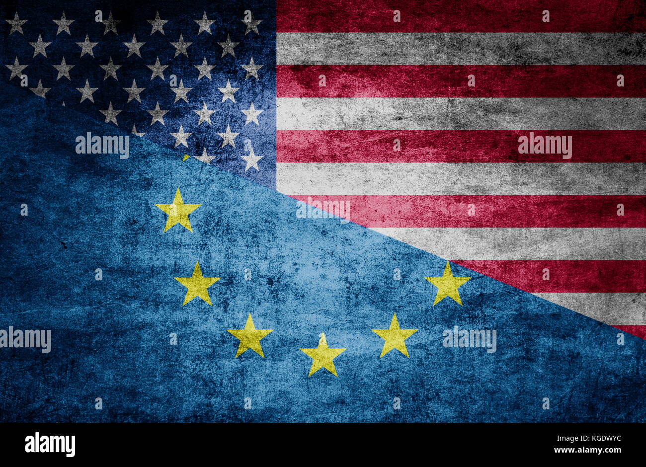 Country relations. Flags on textured background Stock Photo - Alamy