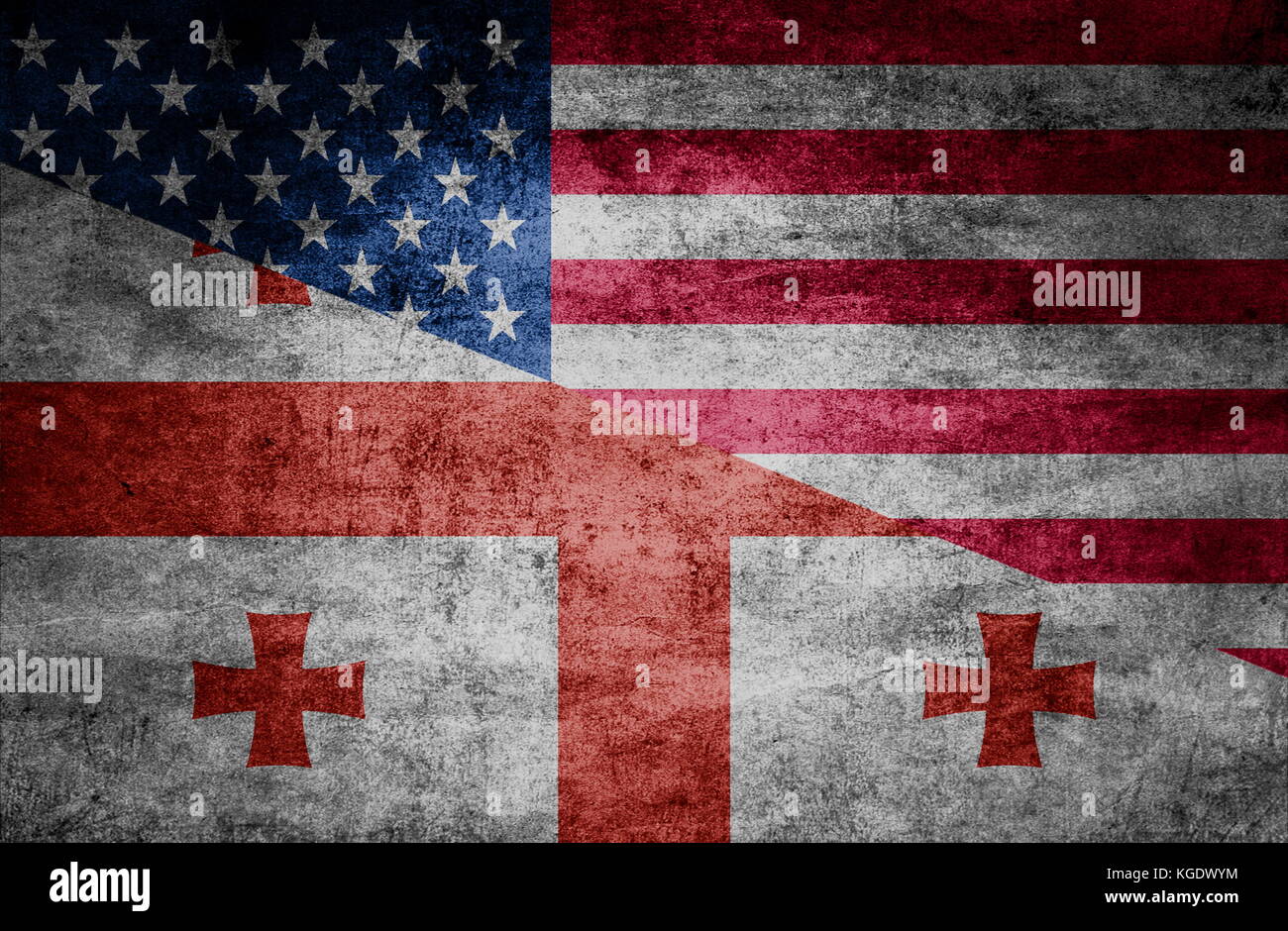 Country relations. Flags on textured background Stock Photo - Alamy