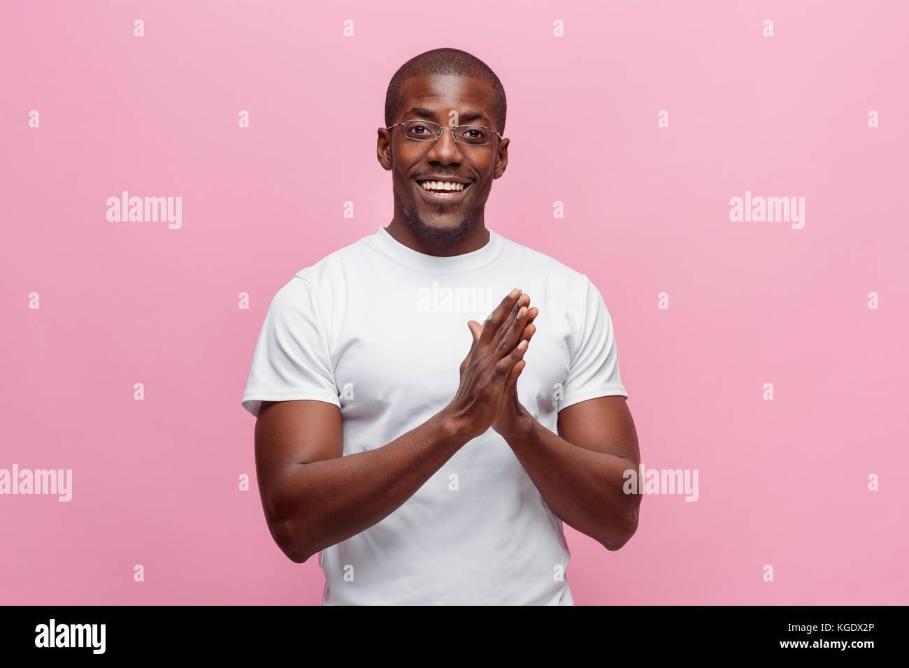 Portrait of a very happy afro American man Stock Photo - Alamy
