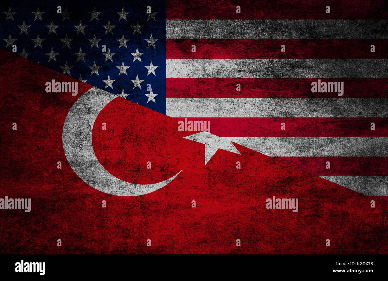 Country relations. Flags on textured background Stock Photo - Alamy