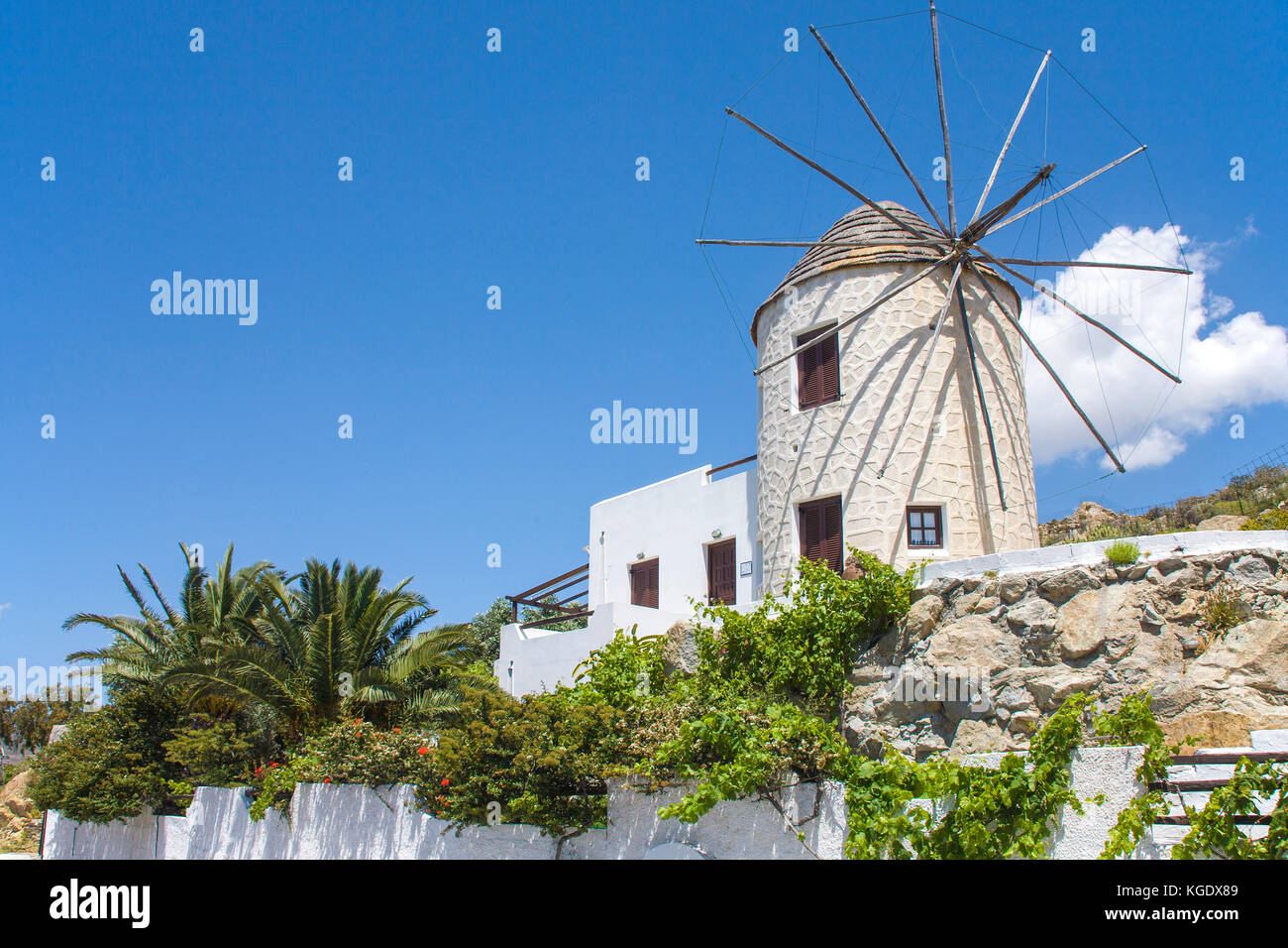 Windmill vivlos island naxos cyclades hi-res stock photography and ...