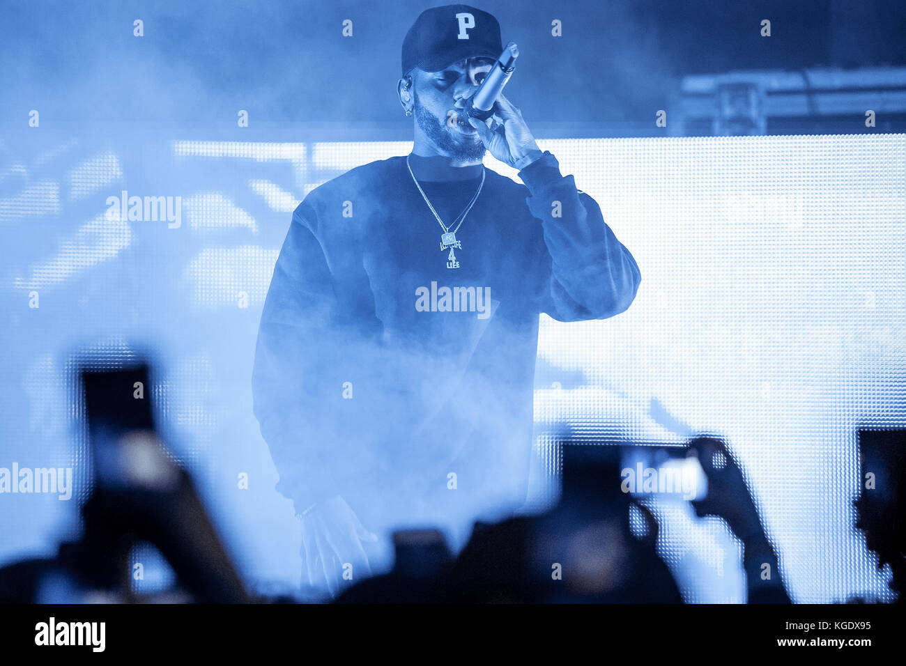 Denmark, Copenhagen - October 31, 2017. The American rapper, singer and ...