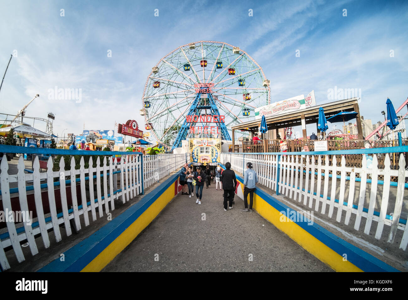 Wonder wheel, Ferris wheel, Coney Island, Brooklyn, New York. United ...