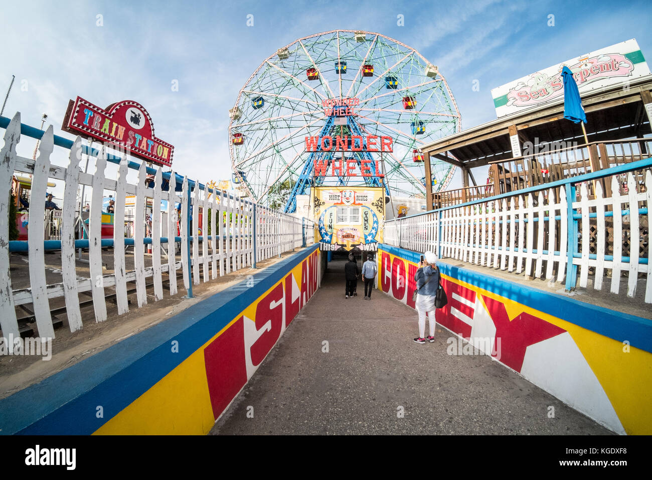 Wonder wheel, Ferris wheel, Coney Island, Brooklyn, New York. United ...