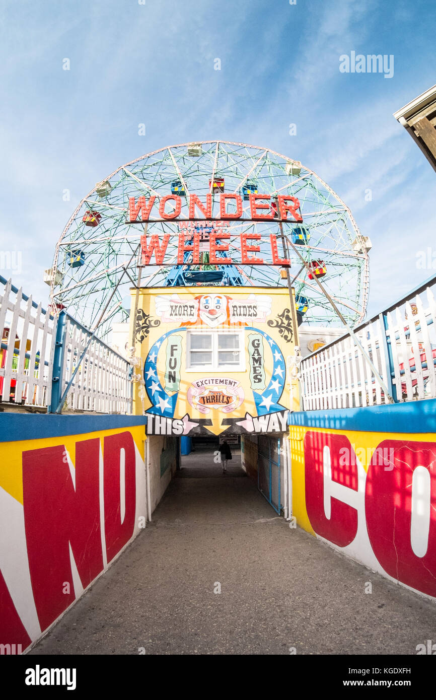 Wonder wheel, Ferris wheel, Coney Island, Brooklyn, New York. United ...