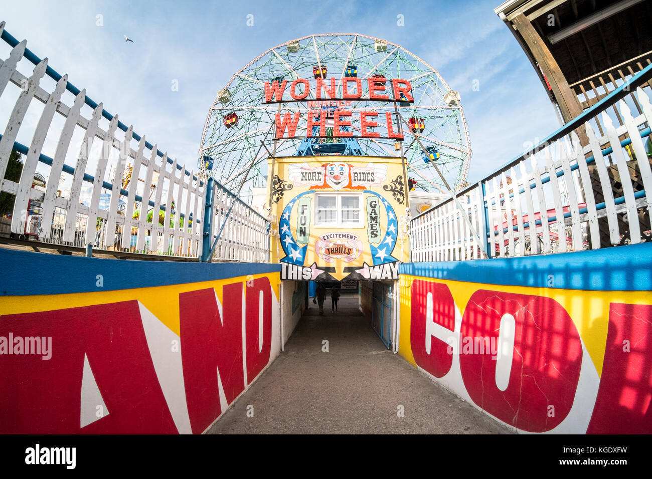 Wonder wheel, Ferris wheel, Coney Island, Brooklyn, New York. United ...