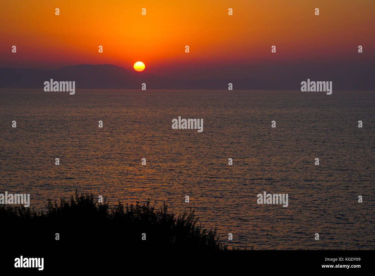 Mediterranean Sun Set. Photographed in Chania, Crete Island, Greece ...