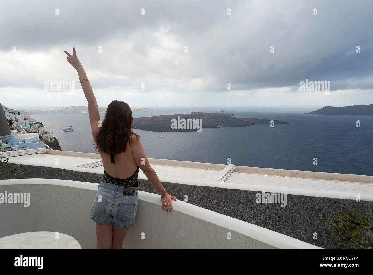 Girl Looking Out From Balcony High Resolution Stock Photography and ...
