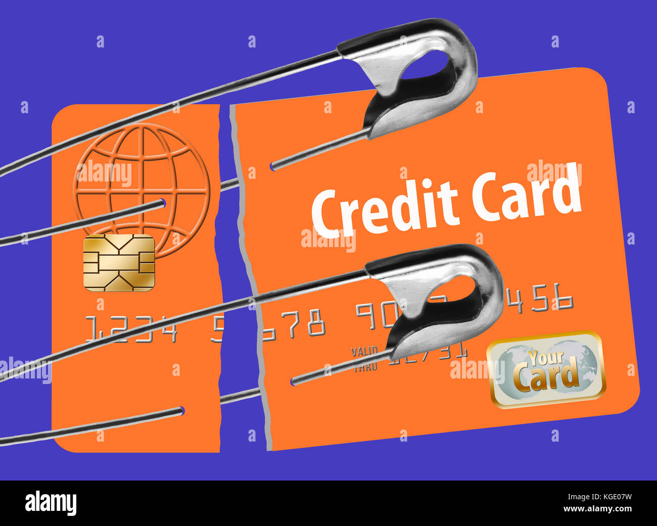 Generic credit card isolated on white background Stock Photo - Alamy
