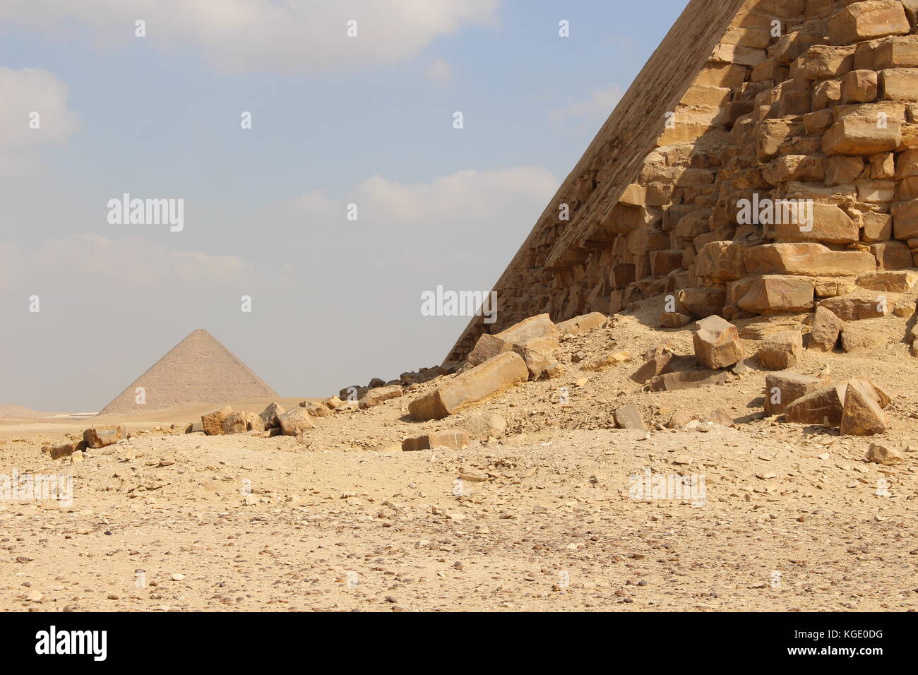 Bent and Red Pyramids, Egypt Stock Photo - Alamy