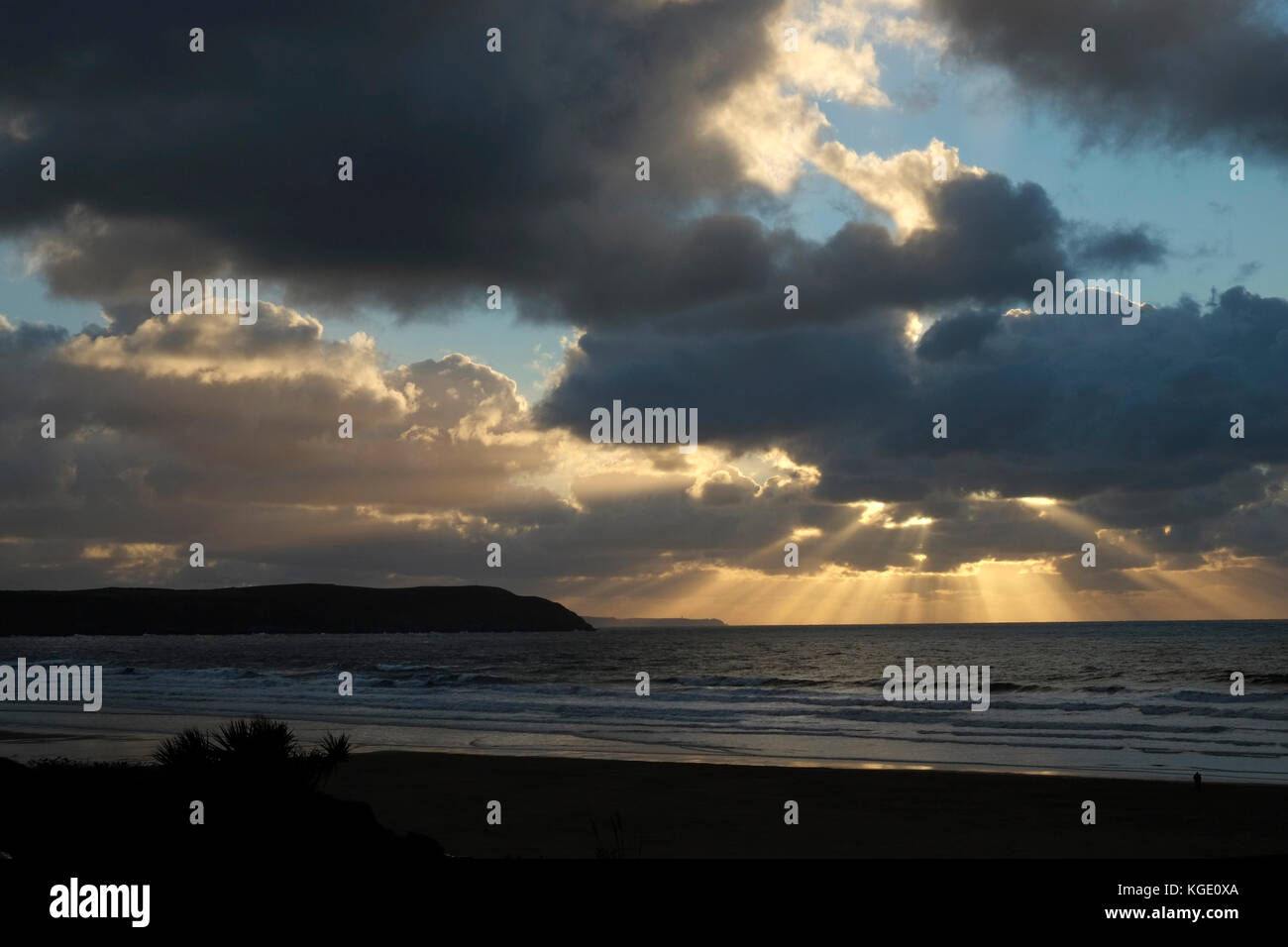Woolacombe beach sunset hi-res stock photography and images - Alamy