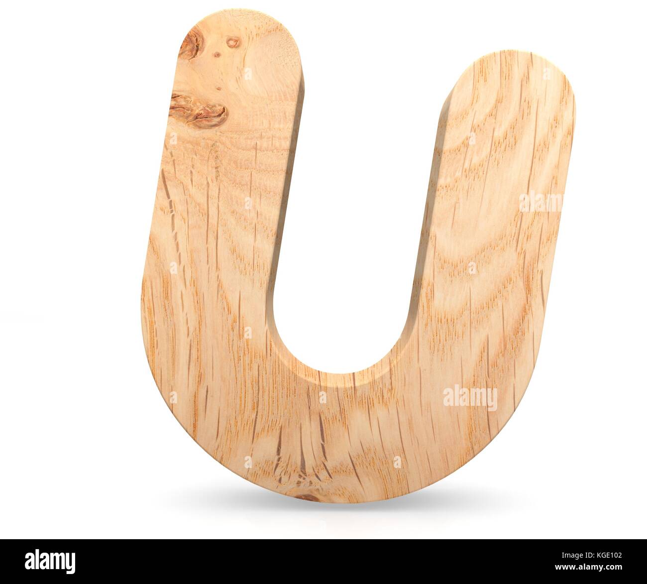 3D decorative wooden Alphabet, capital letter U Stock Photo - Alamy
