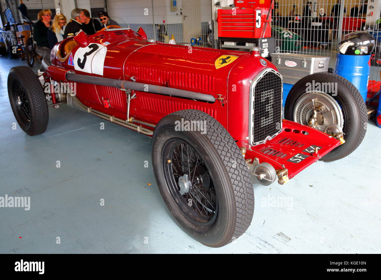 An Alfa Romeo P3 Tipo B Classic Grand Prix car at Estoril Race Course ...