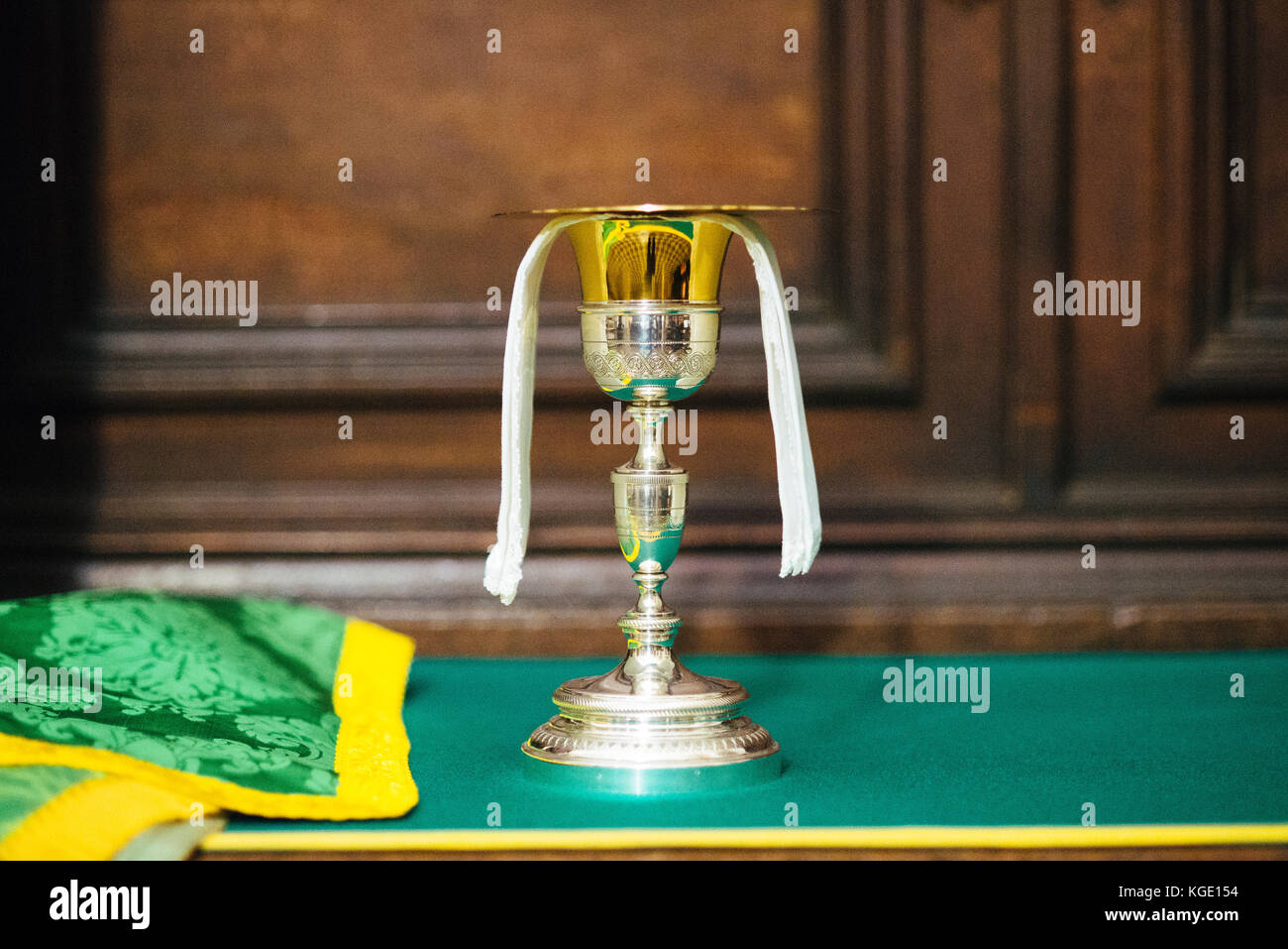 Goblet for Catholic Holy Mass celebration Stock Photo - Alamy