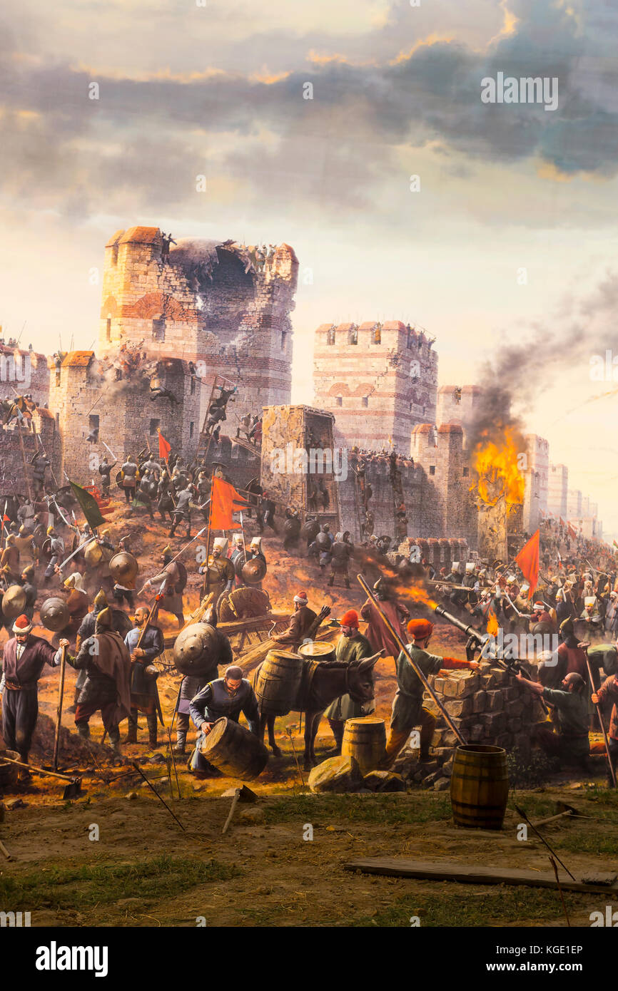 ISTANBUL, TURKEY - 6 JUNE , 2016:Fall of Constantinople Captured by ...