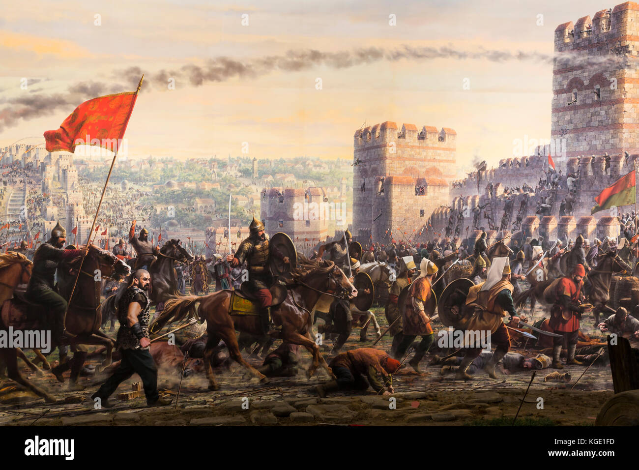 ISTANBUL, TURKEY - 6 JUNE , 2016:Fall of Constantinople Captured by ...