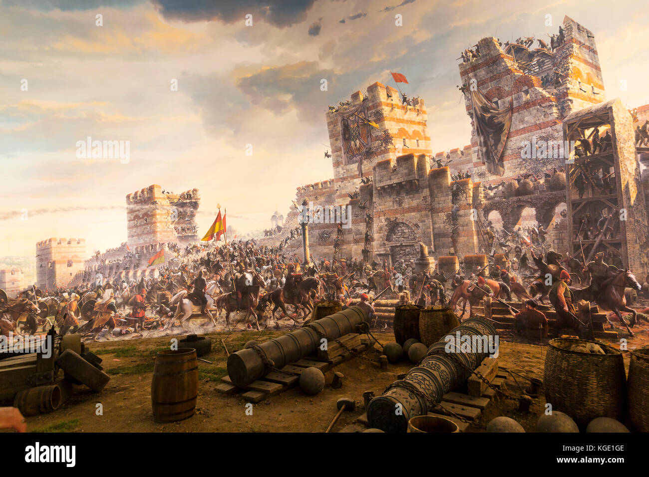 ISTANBUL, TURKEY - 6 JUNE , 2016:Fall of Constantinople Captured by ...