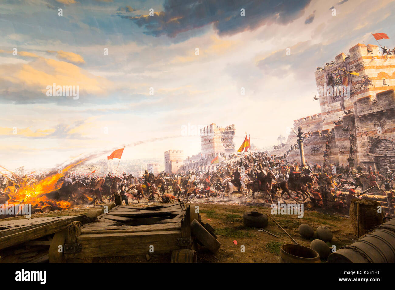 ISTANBUL, TURKEY - 6 JUNE , 2016:Fall of Constantinople Captured by ...