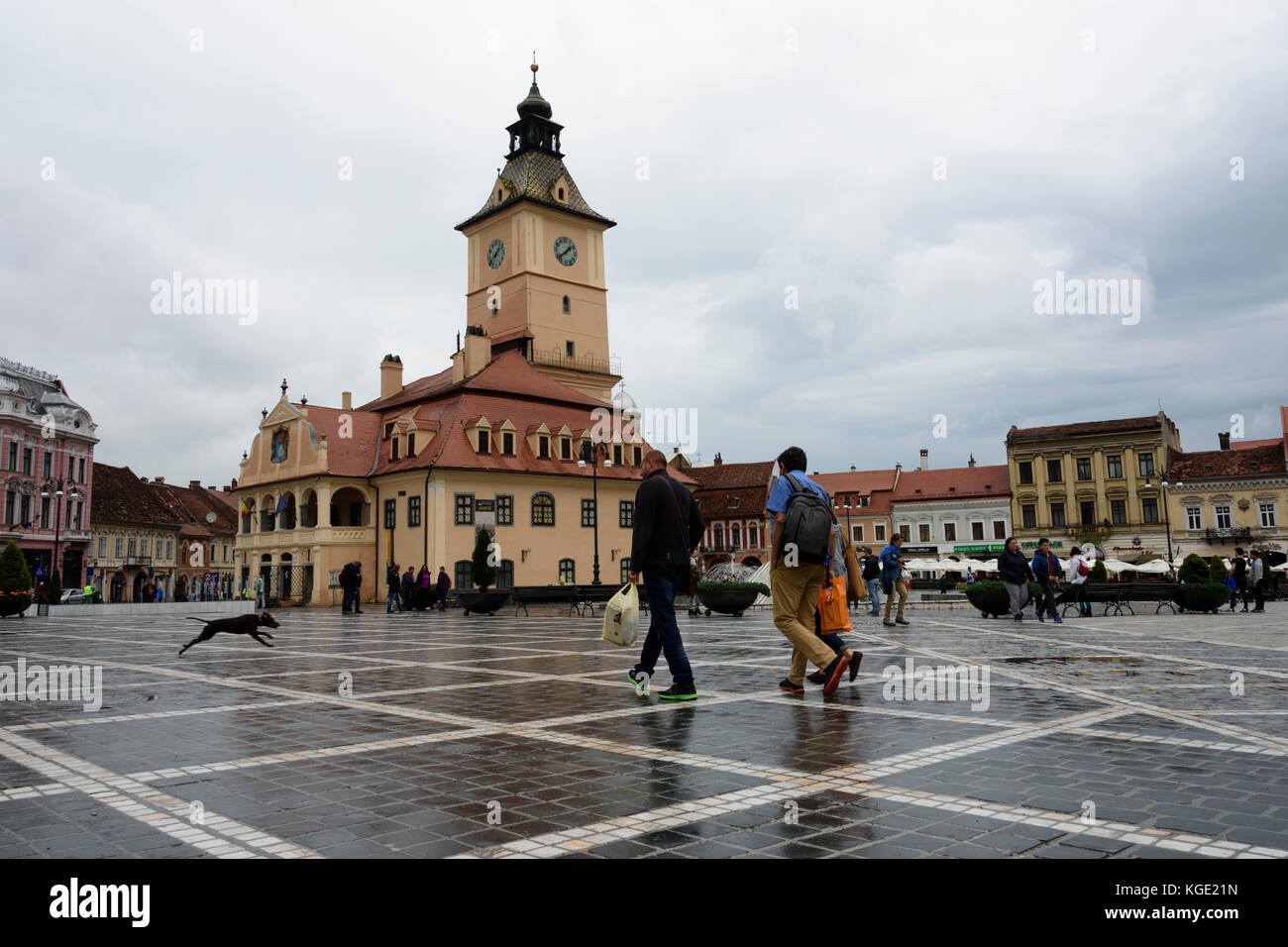 Brasov, Romania. Main Square Stock Photo - Alamy