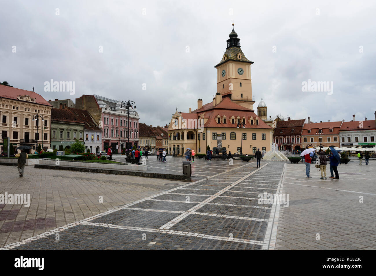 Brasov, Romania. Main Square Stock Photo - Alamy