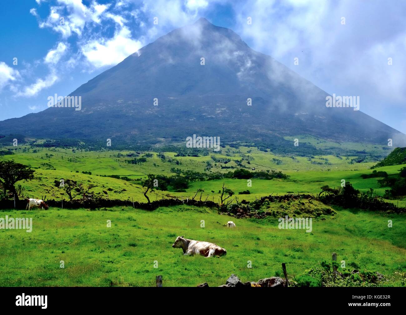 Mount Pico volcano towering over the island is Portugal's highest ...