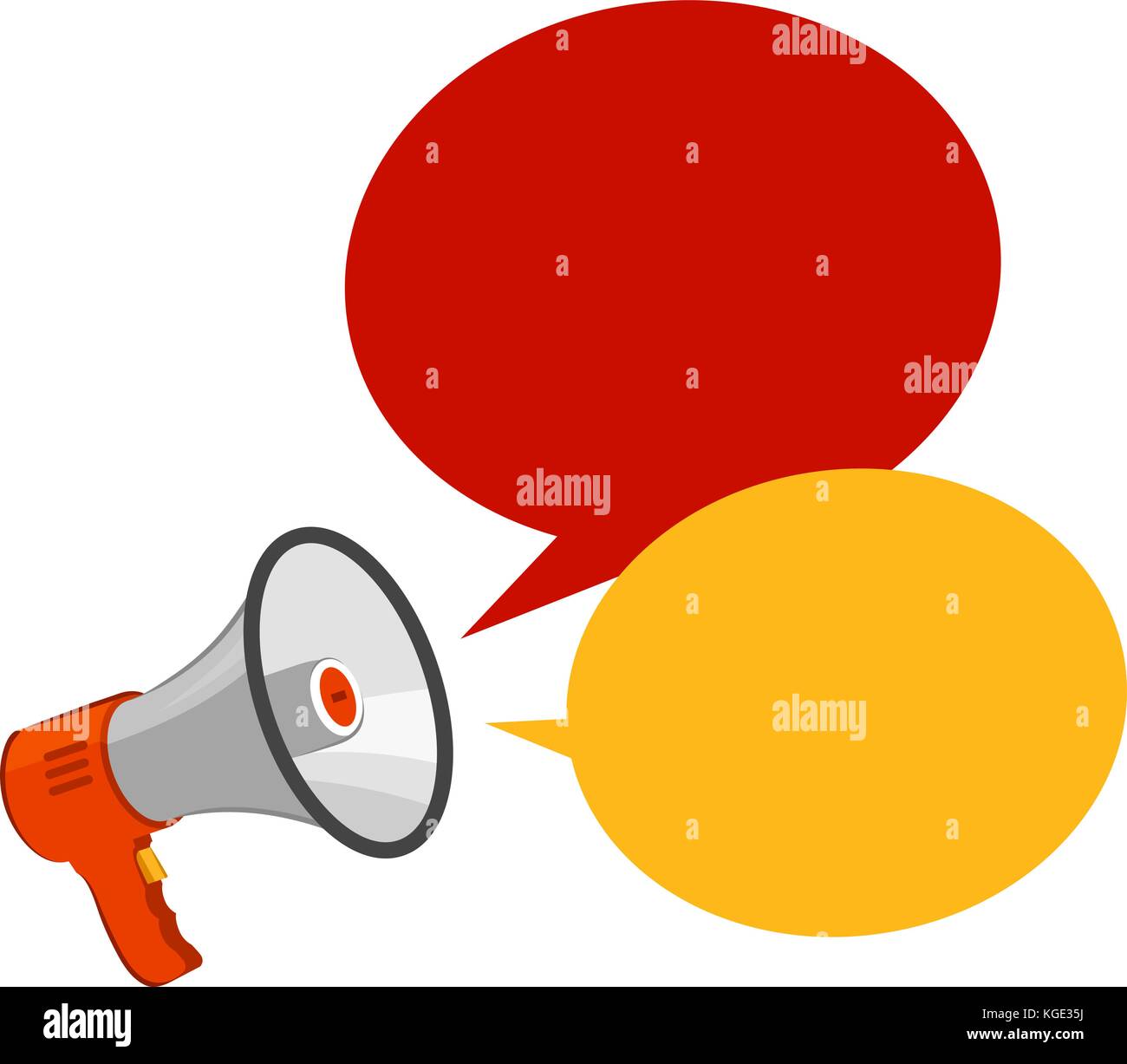 Megaphone event speech bubble Stock Vector Images - Alamy