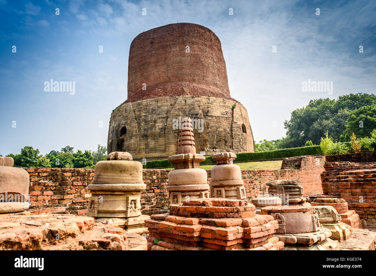 Dhamek Stupa is a massive stupa located at Sarnath, 13 km away from ...