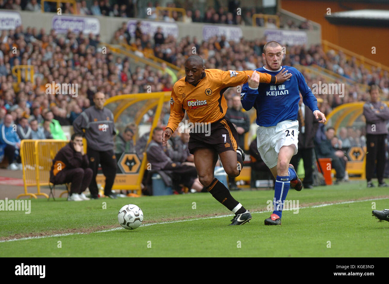 Footballer Shaun Newton and Tony Hibbert Wolverhampton Wanderers v ...