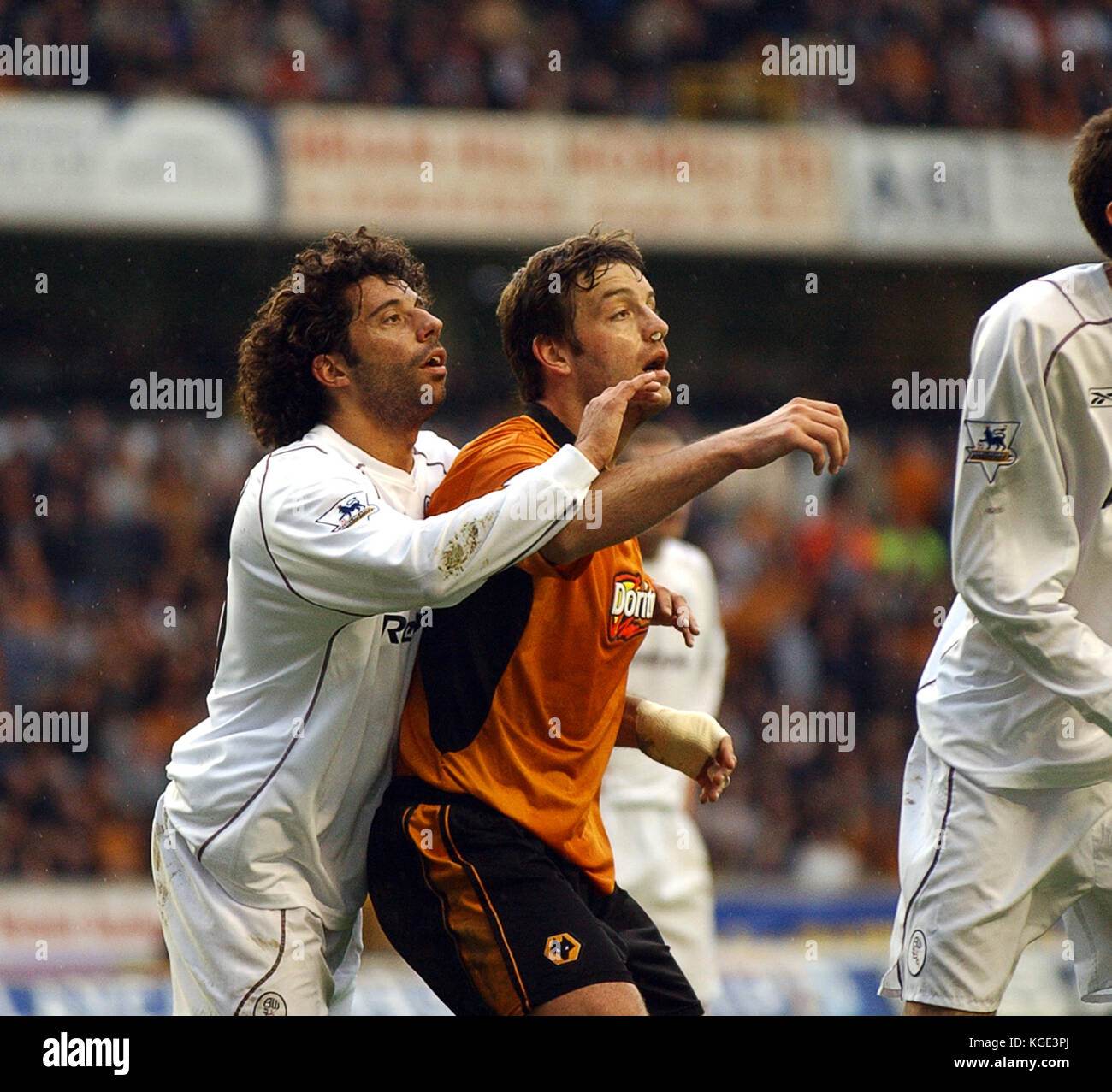Footballer Ivan Campo and Paul Butler Wolverhampton Wanderers v Bolton ...