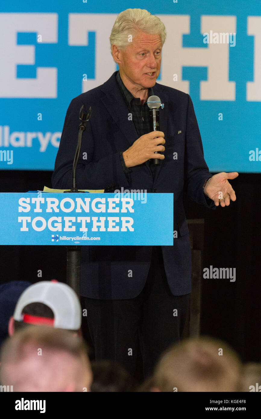 Reading, PA - October 28, 2016: Former President Bill Clinton says he ...