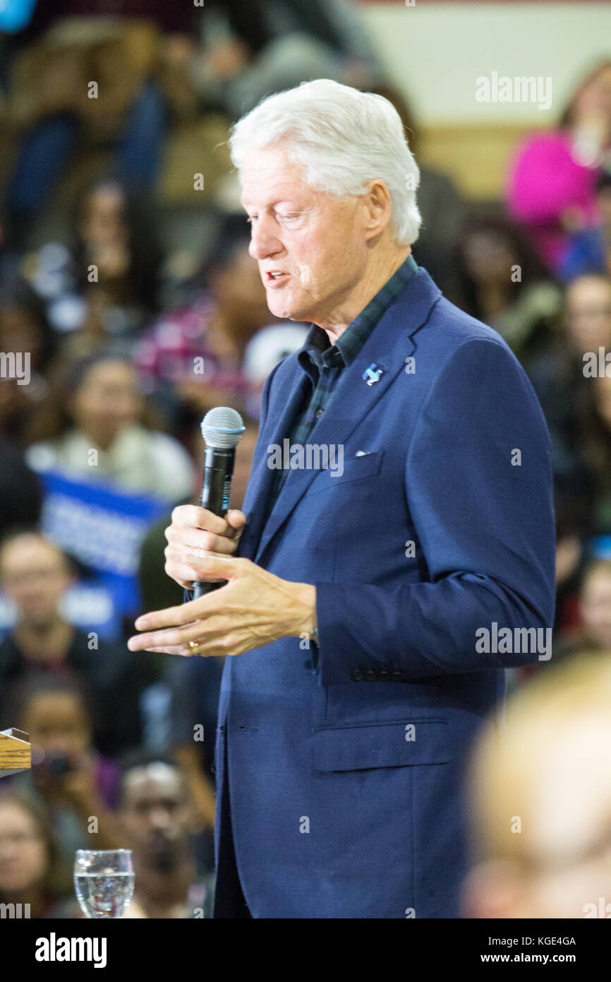 Reading, PA - October 28, 2016: Former US President Bill Clinton makes ...