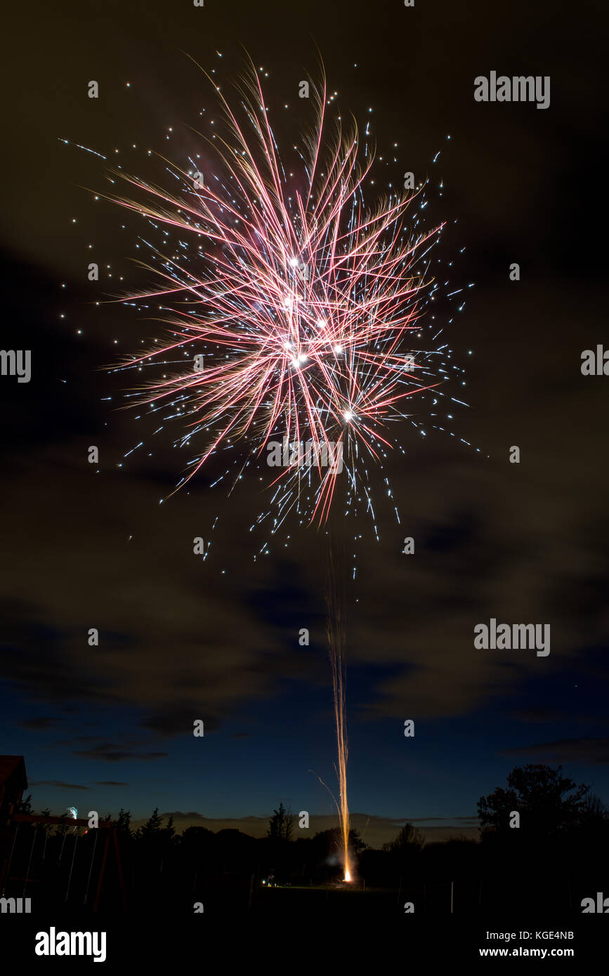 Bonfire Night UK England 5th November Fireworks Rockets Stock Photo - Alamy