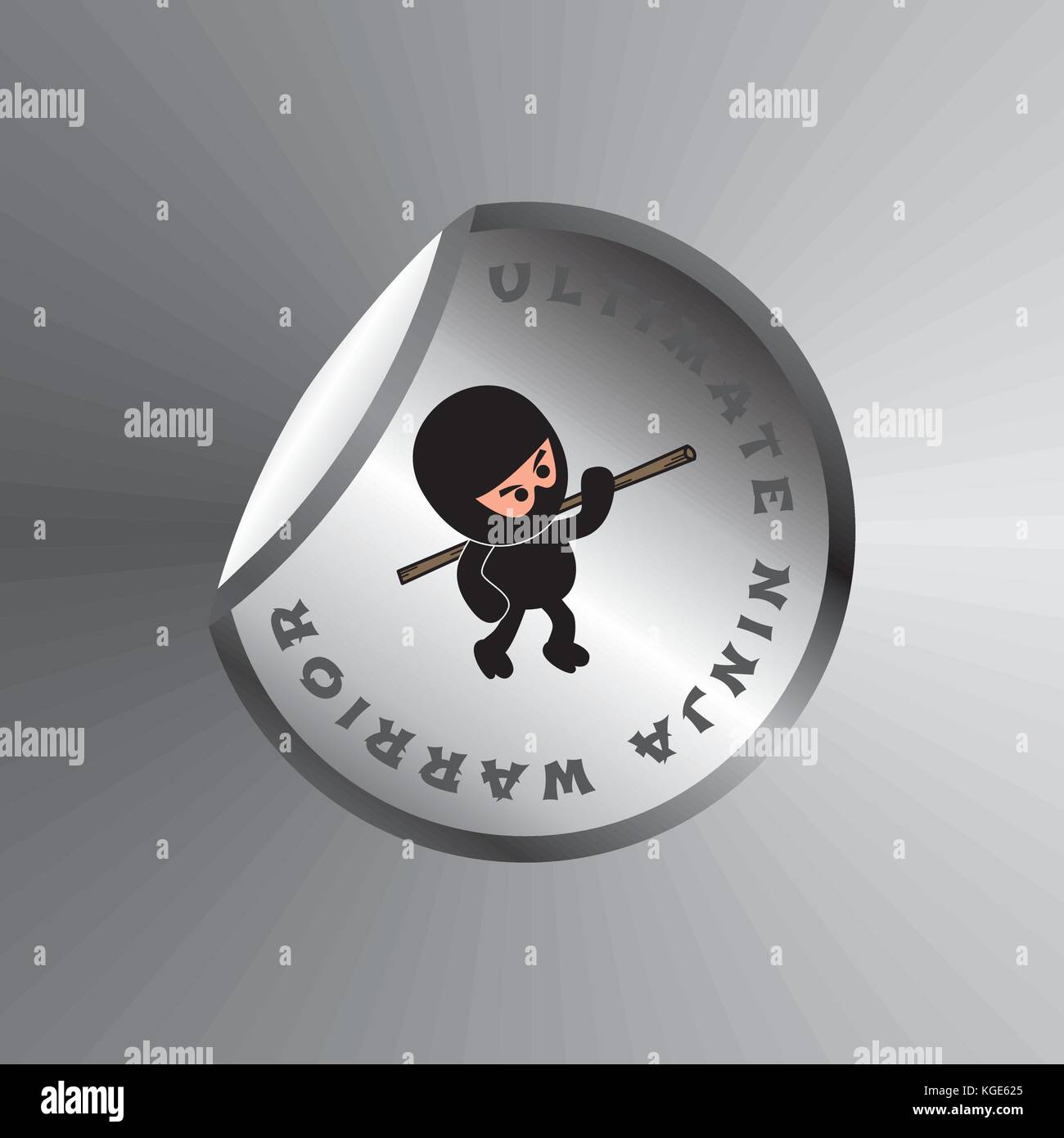 ninja cartoon theme vector graphic art design illustration Stock Vector ...