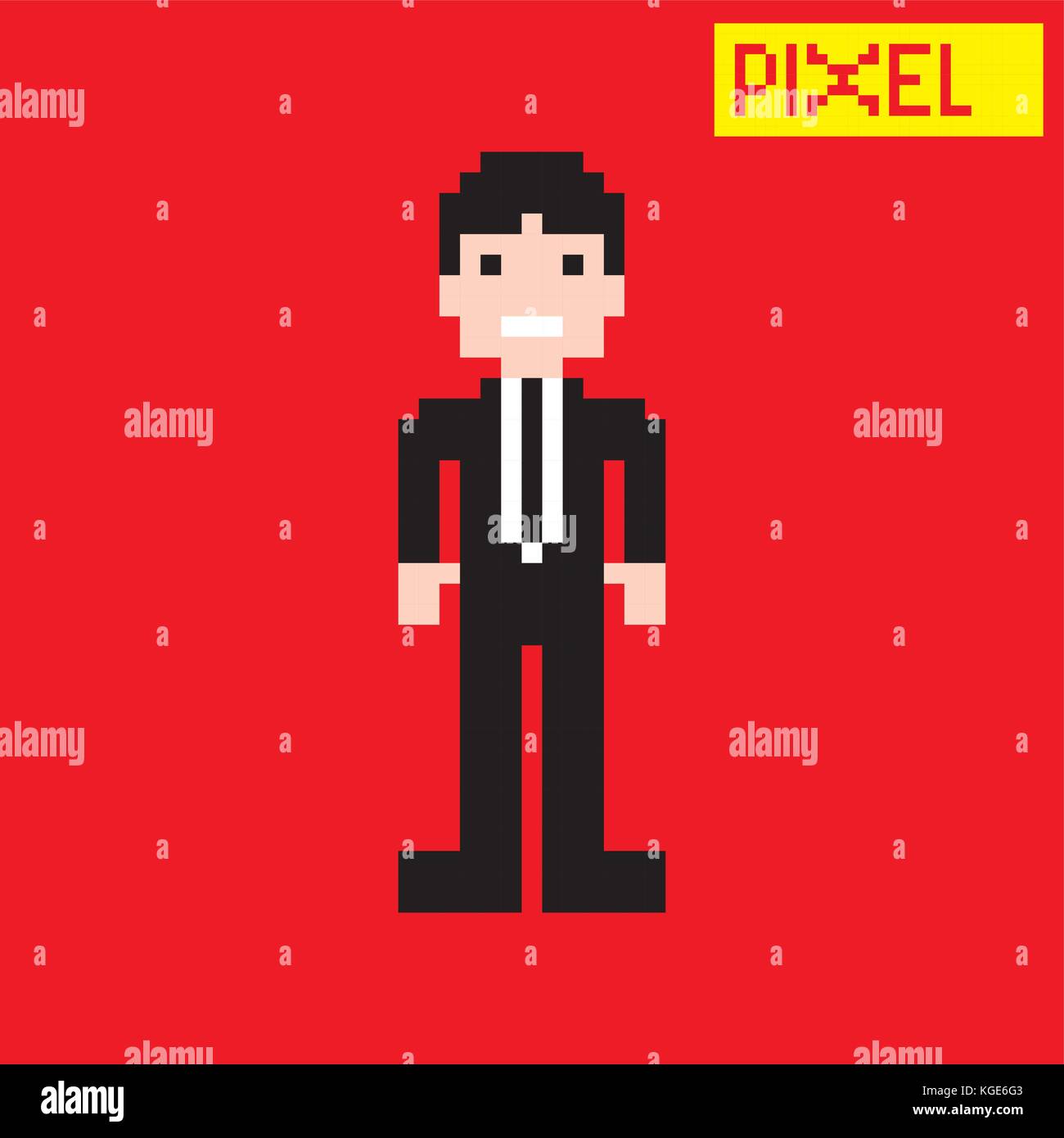 pixel character vector graphic art design illustration Stock Vector ...