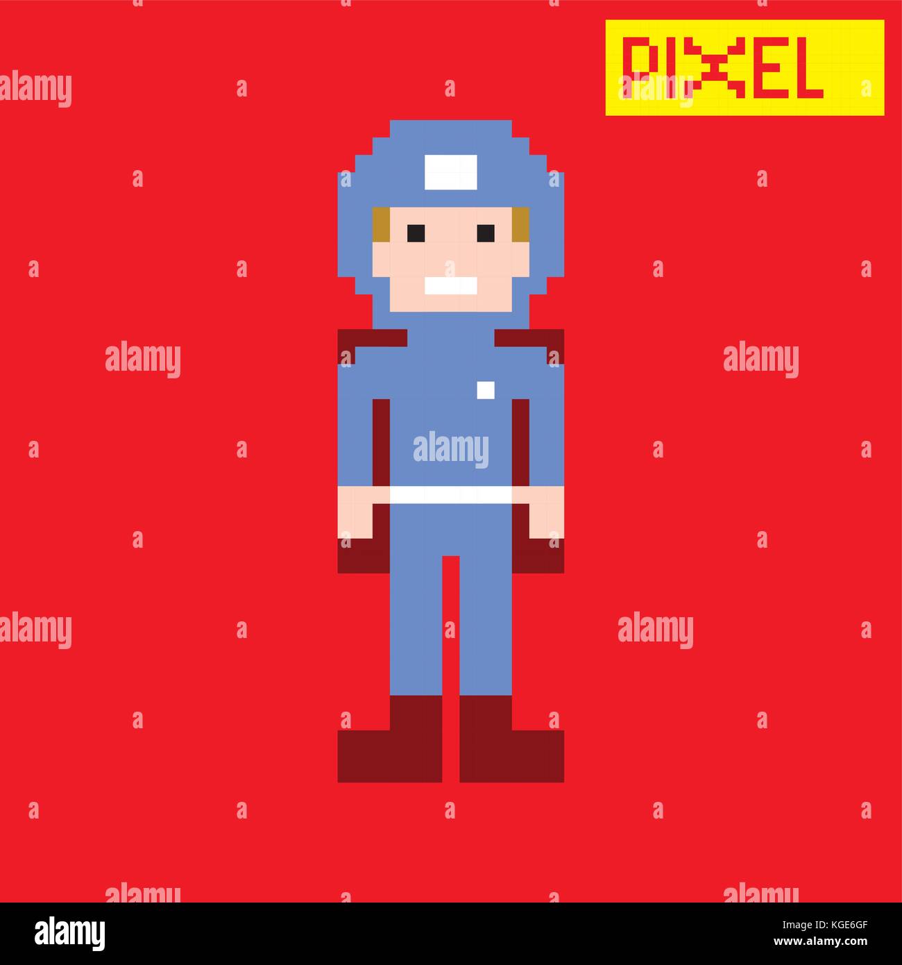 pixel character vector graphic art design illustration Stock Vector ...