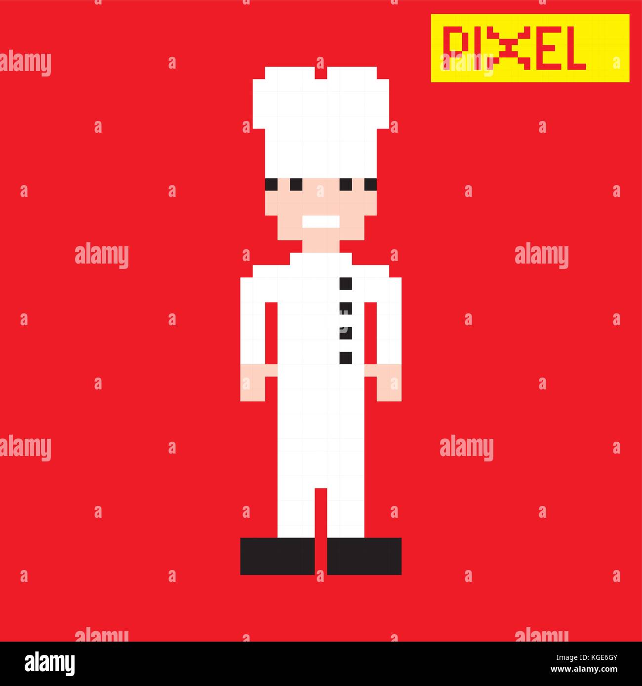 pixel character vector graphic art design illustration Stock Vector ...