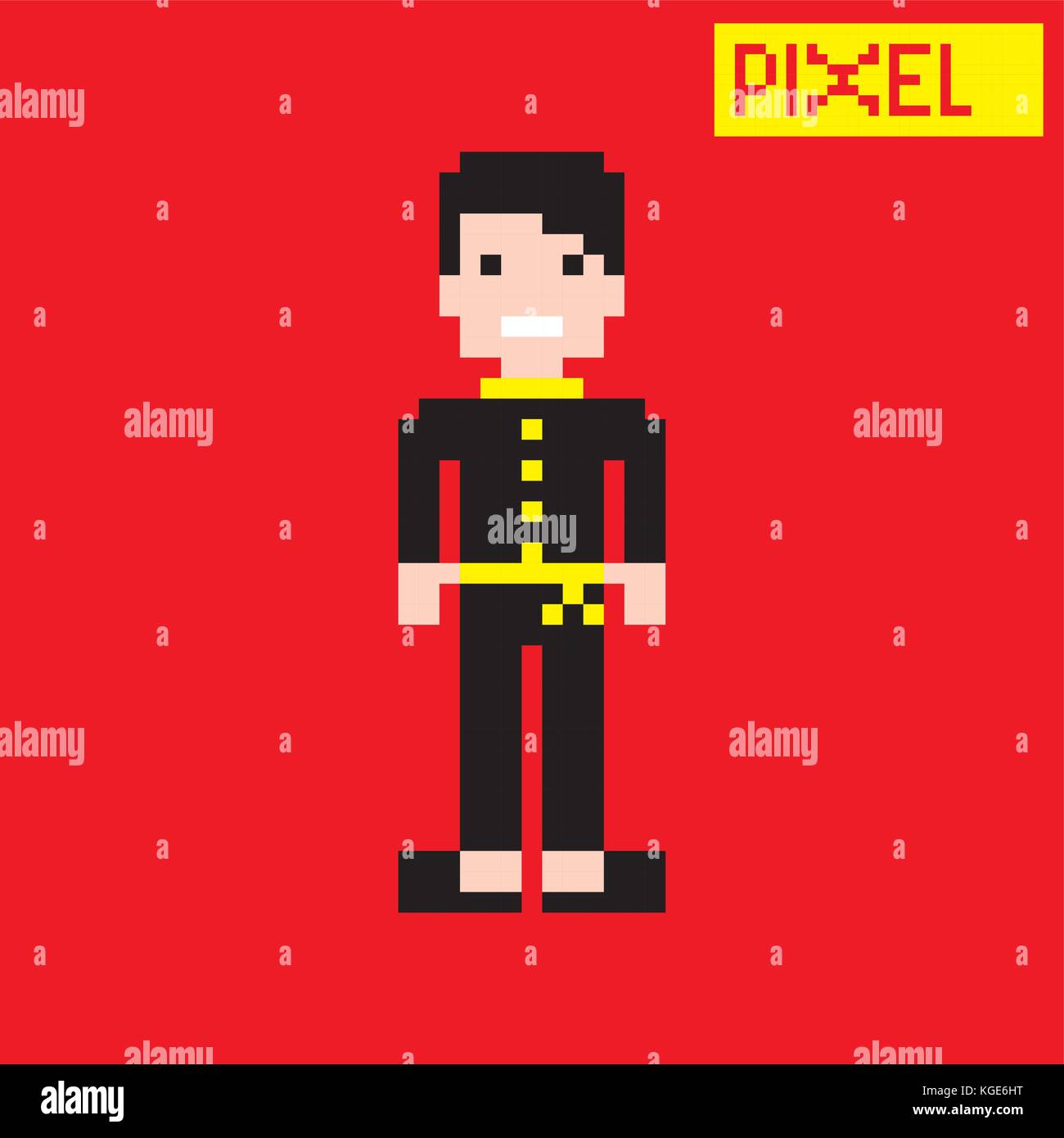 pixel character vector graphic art design illustration Stock Vector ...