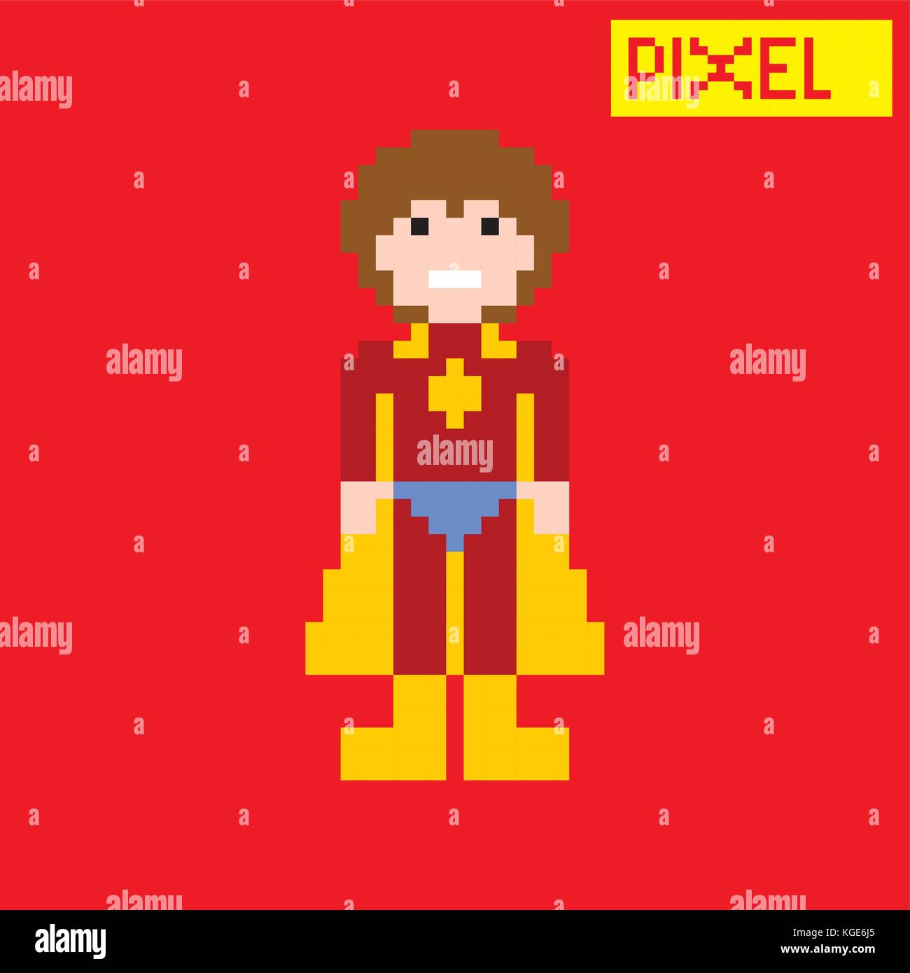 pixel character vector graphic art design illustration Stock Vector ...