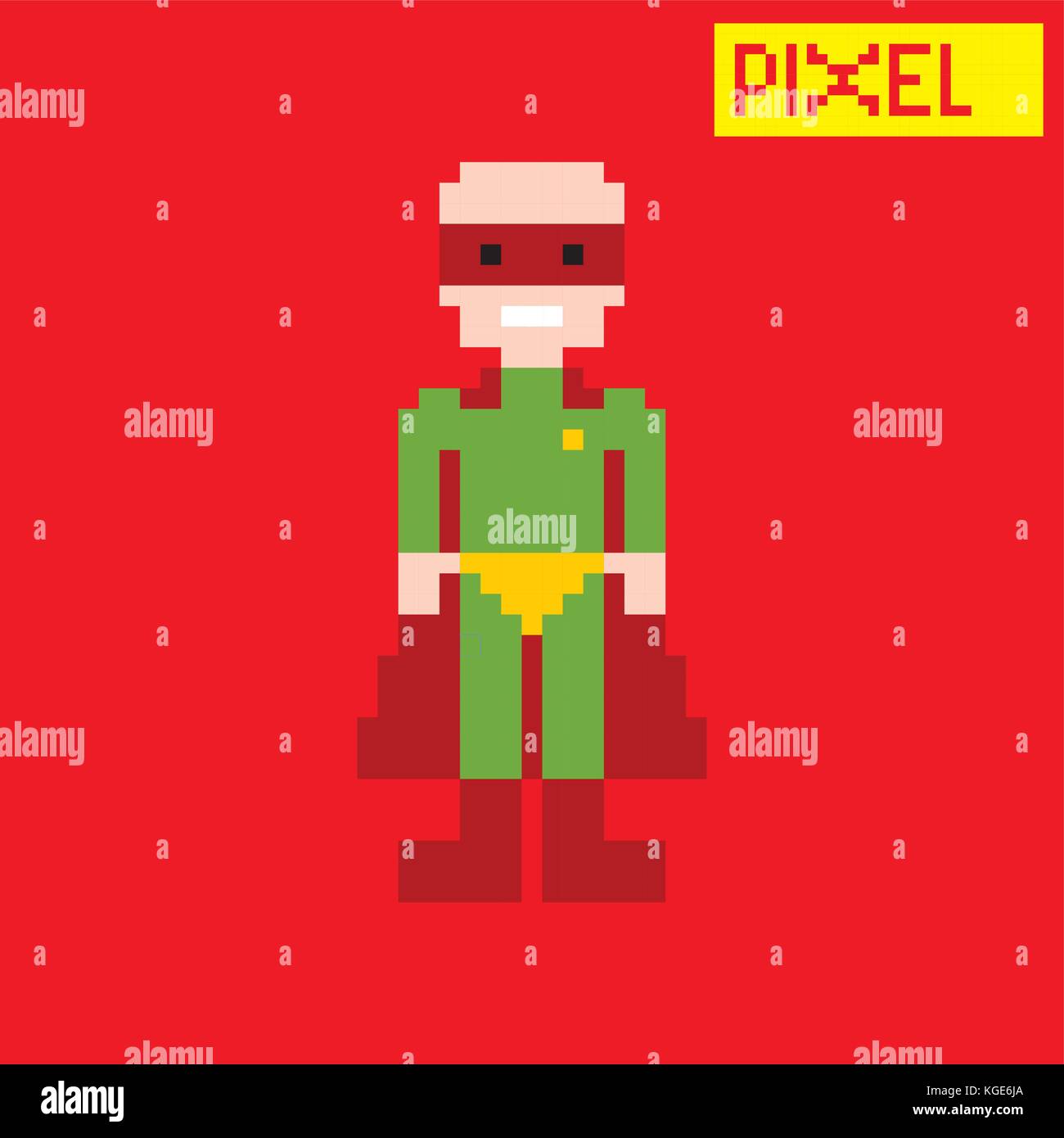 pixel character vector graphic art design illustration Stock Vector ...