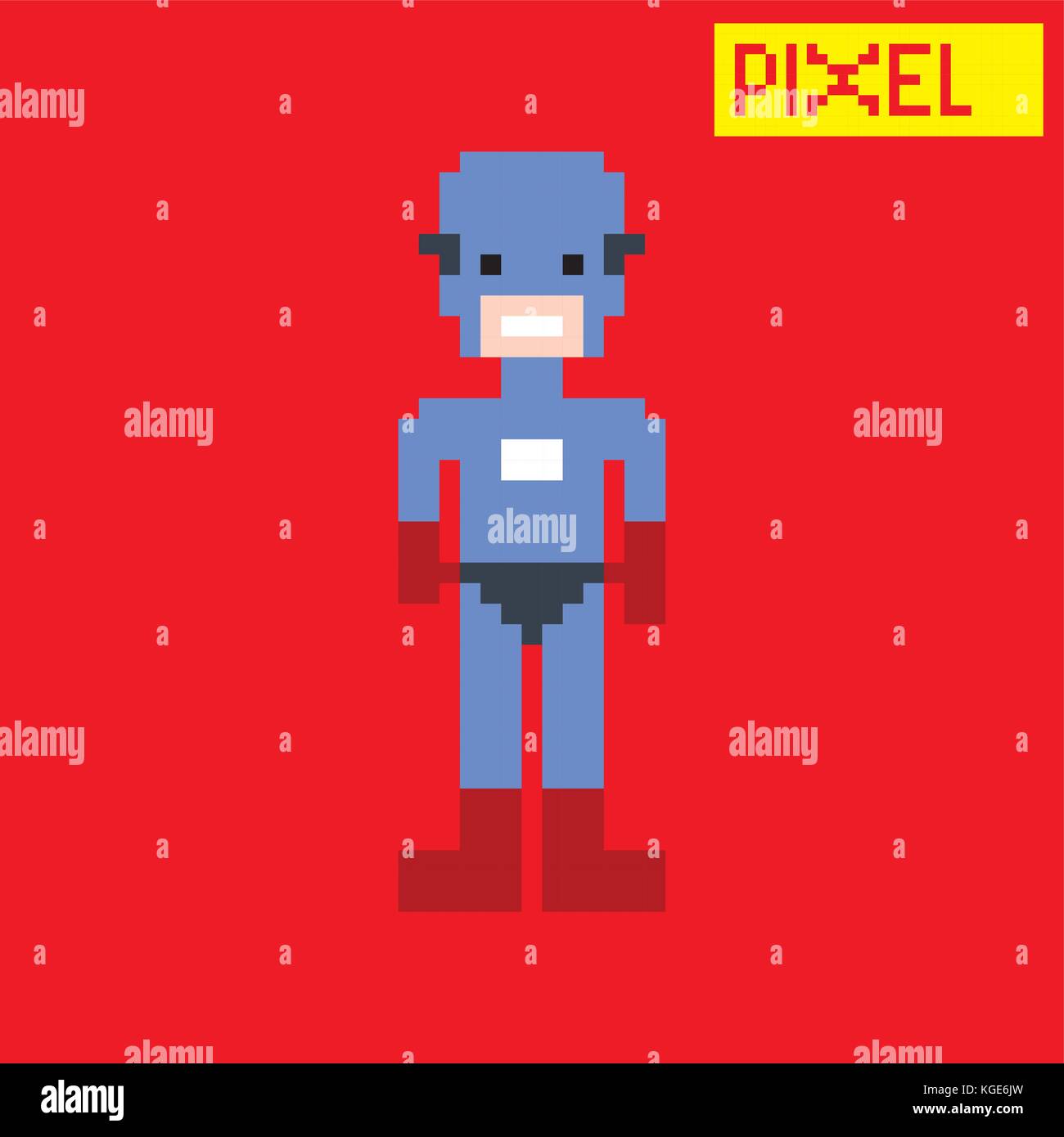 pixel character vector graphic art design illustration Stock Vector ...