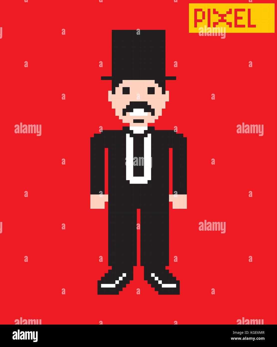 pixel character vector graphic art design illustration Stock Vector ...