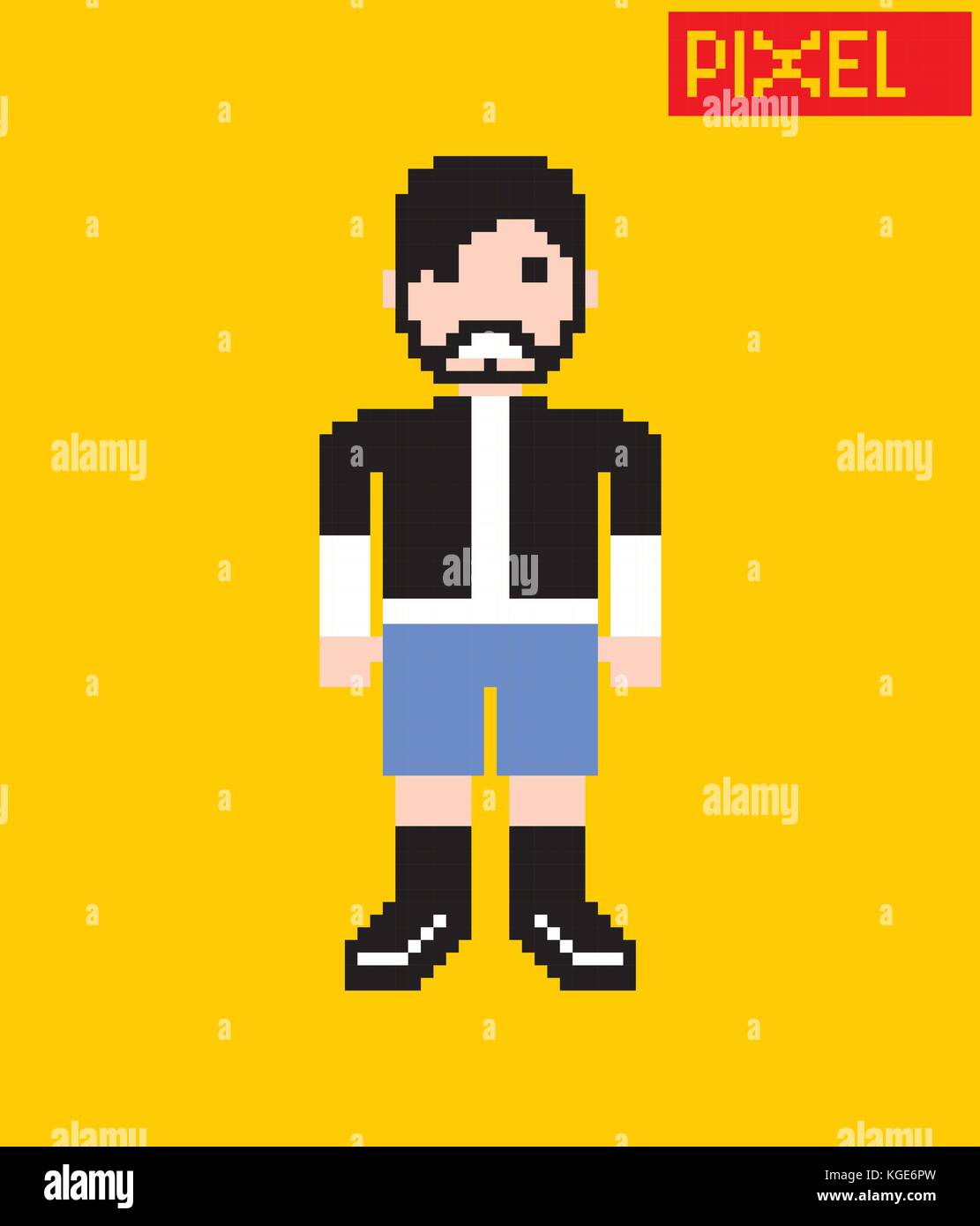 pixel character vector graphic art design illustration Stock Vector ...