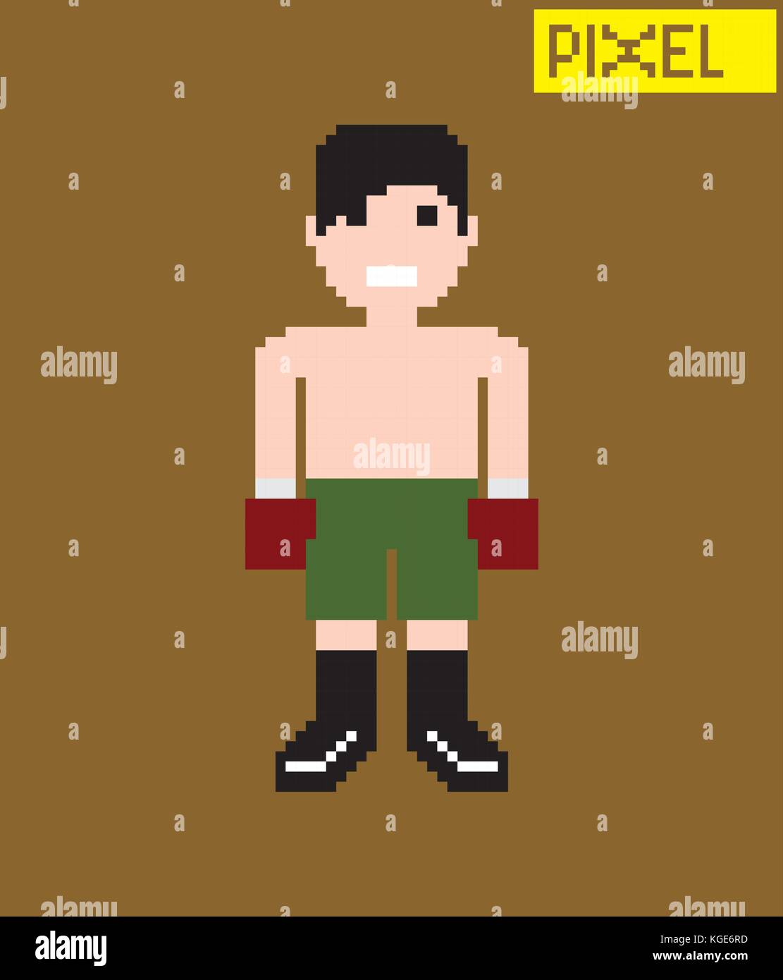 pixel character vector graphic art design illustration Stock Vector ...