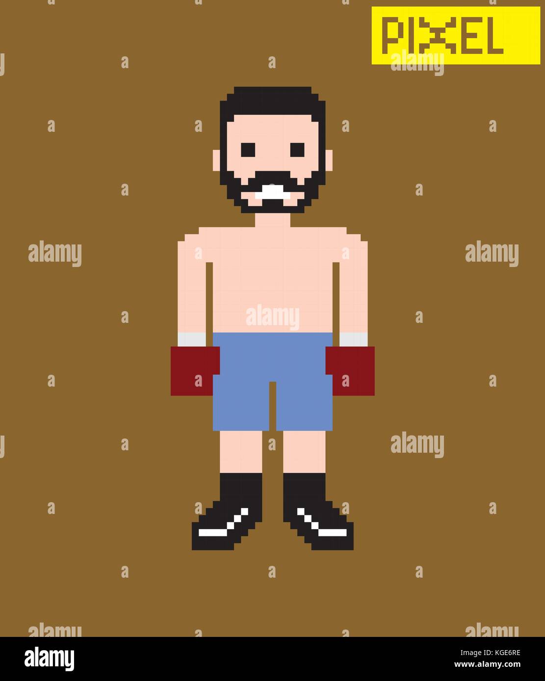 pixel character vector graphic art design illustration Stock Vector ...