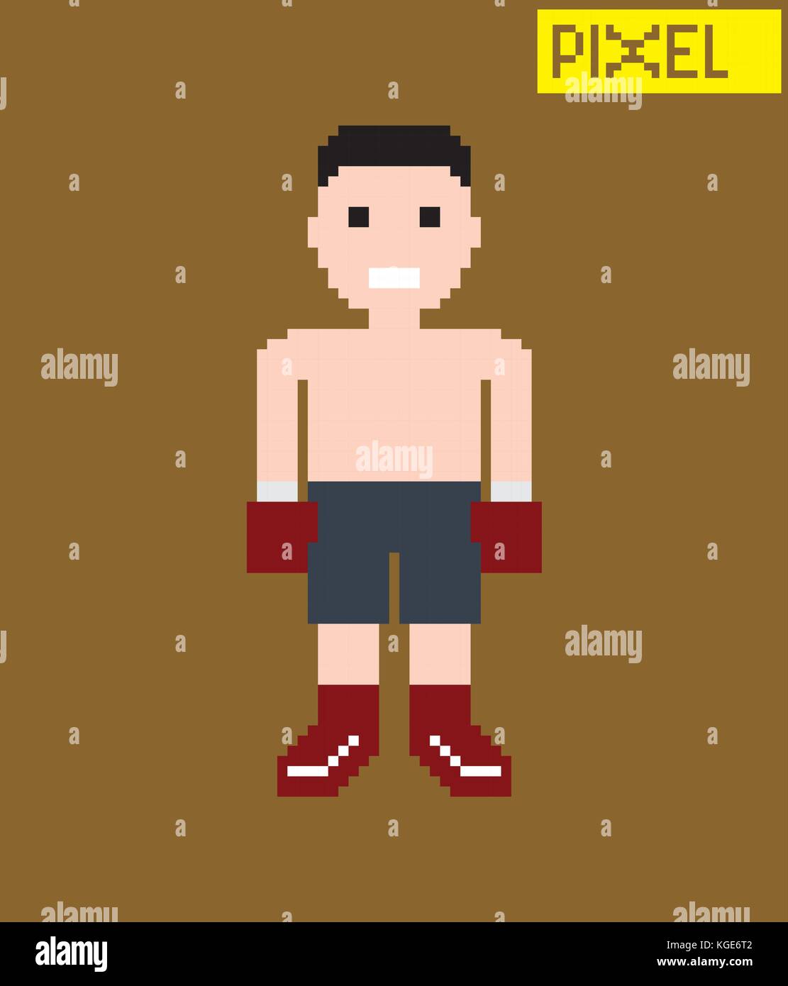 pixel character vector graphic art design illustration Stock Vector ...